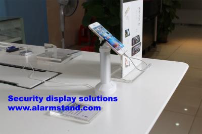 China COMER anti-theft alarm sensor telephone cord security display system for mobile phone alarm holder stand for sale