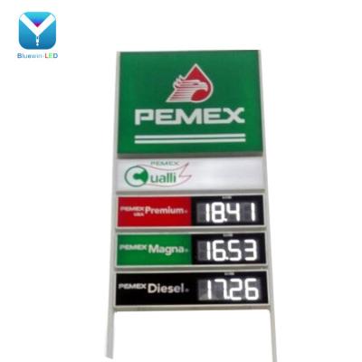 China Mexico 18inch White Outdoor IP65 88.88 LED number display Gas station led price sign for sale