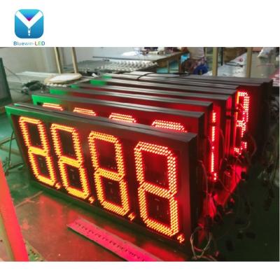 China red 8888 Outdoor waterproof gas station led price sign shenzhen manufacture Bluewin-led for sale
