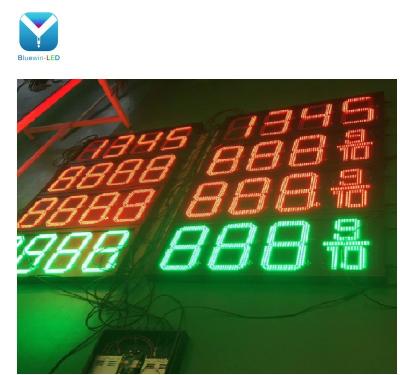 China Wholesale High Brightness Amber Color 8.88 9/10 Large Size LED Gas Price Sign for sale