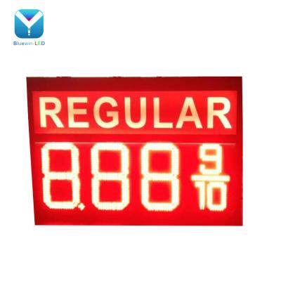 China Outdoor Waterproof LED Gas Price Sign Lighting Box 12inch LED Gas Price Sign for sale