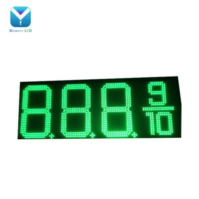 China WIFI app smart phone RF remote Green Outdoor 7segment Digital LED Gas Price Sign for sale