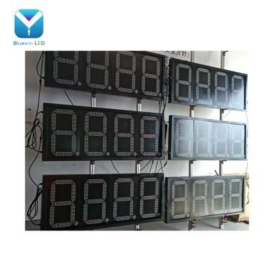 China Gas stations 12'' 4 Digits larger led gas price changer sign led gas price sign for sale