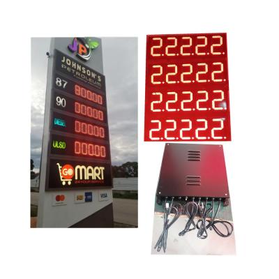 China Outdoor 8inch 12inch 888.88 Gas Station Led Price Board For Petrol Station Display for sale