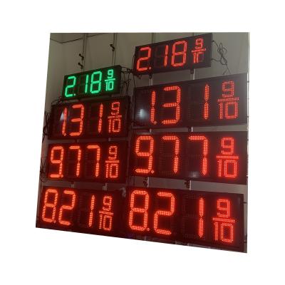 China Wireless Control RF Remote Gas Station Electronic LED Price Sign Display Board With Waterproof Case for sale
