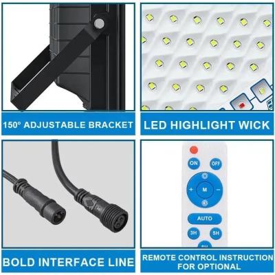 China 72 Lamp Beads Solar LED Flood Security Light Battery Operated Outdoor 50w Solar LED Flood Light for sale