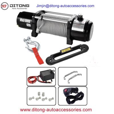 China 4x4 8000lbs Jeep Electric Winches 12V/24V DC for sale