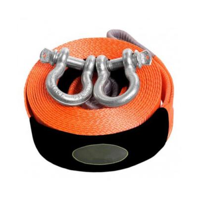 China 10000kgs 4inch 7 meters heavy duty nylon tow strap with hook for sale