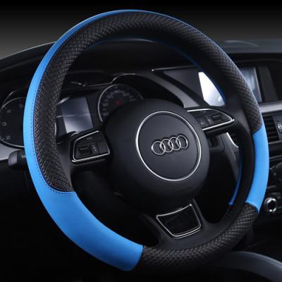China PU Car Steering Wheel Cover With Crocodile Grip for sale