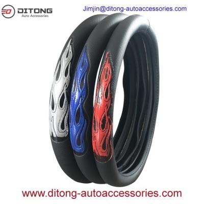 China Refective PU mesh material car steering wheel cover for sale
