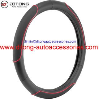 China 3 Grip PU car steering wheel cover for sale