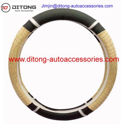 China Python PU Carbon Leatherette Material Carbon Grip Car Steering Wheel Covers for sale