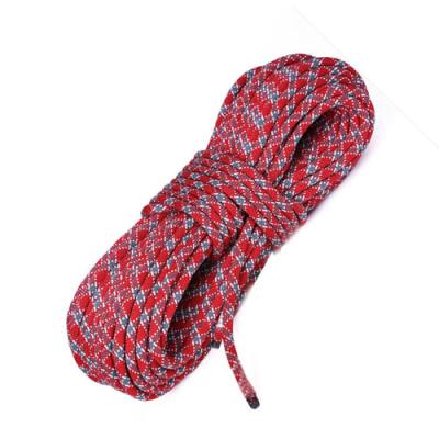 China CE Certificate  EN1891 Standard Colorful 11mm braided rock static climbing rope for sale