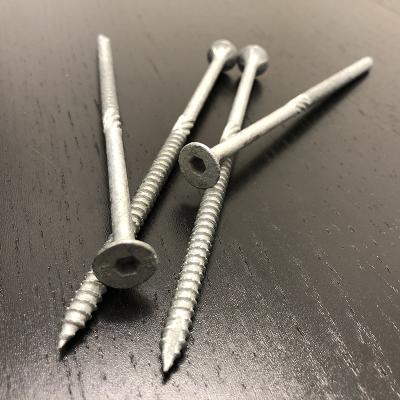 Cina Le viti di legno T17 della costruzione 150mm hanno galvanizzato la testa esagonale che C4 il Decking avvita con la godronatura in vendita