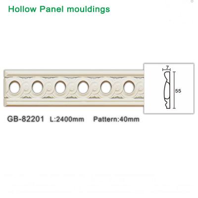 China Easy installation 2400mm Pu White foam hollow panel moulding for sale