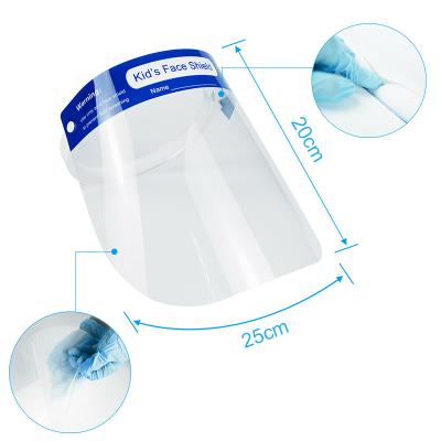 Cina ANDX blue Sponge Face Shield Hospital kids apparant PET face shield elastic band in vendita