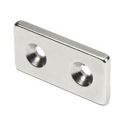 China 2018 N52 Rectangle  Rare Earth Neodymium Magnet with Countersunk Hole for sale