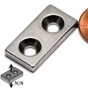China Pot magnets with countersink disc block shape neodymuim magnets for sale