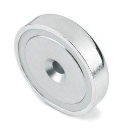 China Custom adhesive force ndfeb pot magnet with hook for sale