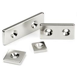 China N40 Super Strong Block L40X20X5mm Magnets  with center hole:5mm for sale