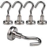 China Very high Hc and Hci output rare earth pot magnet with hook for sale