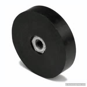China rubber coated male screw pot silicone magnet N42 with amazing strong pull force for sale