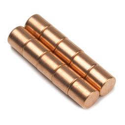 China Nickel Coated Rare Earth Magnet Strong N35 Disc diametrically magnetized Magnets for sale