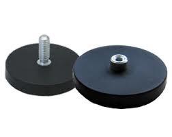 China Dia40mm Rubber Coated Neodymium Pot Magnet With Thread Rod for sale