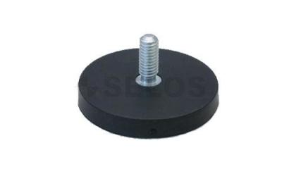 China Black magnetic power hook,rubber coated pot magnet for sale