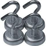 China Strong 40LB Magnetic Hooks - Powerful Heavy Duty Neodymium Magnet - 4 Hook Set for sale