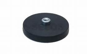 China 43 Rubber Coated Slip Protection Neodymium Pot Magnets with Internal Thread for sale