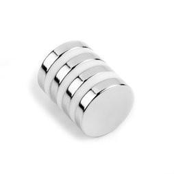 China Rare Earth Neodymium Super Strong Mgnetisim Silver Coated  Round Disc Magnet for sale
