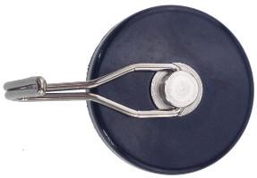 China 19mm dia x 8mm thick Rubber Coated Pot Magnet with M5 Hook - 3.3kg Pull (x1) for sale