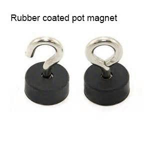 China rubber-coated magnets base with external thread for sale