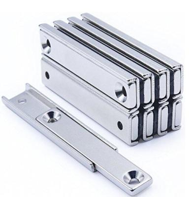 China N52 Nickle Plated Strong NdFeB Rectangular Countersunk Magnet for sale