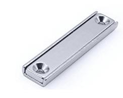 China NdFeB Neodymium Rectangular Pot Magnets with Counter Bore for sale