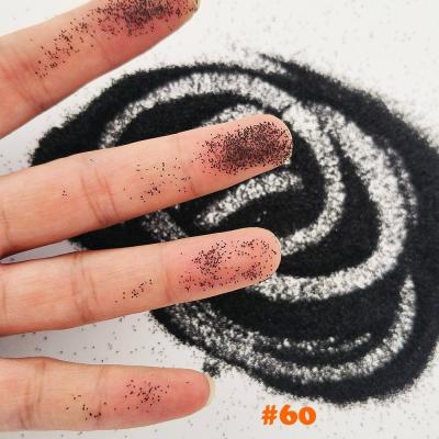 China Surface Deburring Abrasive Black Aluminium Oxide Sandblasting Media 60 Mesh for sale