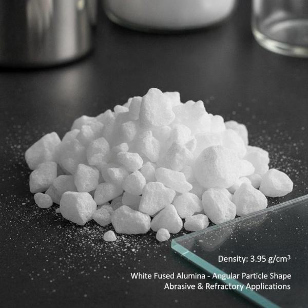 Quality Density 395 Gcm3 White Fused Alumina Aluminum Oxide Raw Material Angular Particle Shape Used in Abrasive and Refractory Products for sale