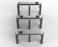China 70W Pedestrian Barrier Gate Turnstile 304 Stainless Steel 0.6s Opening Speed 1400mm for sale