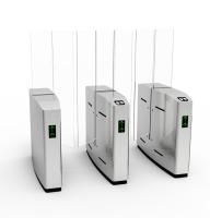 China Zecheng ZC-S118 Full Height Sliding Turnstile 1400mm Aluminum Alloy Card Reader for sale