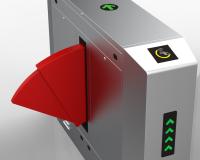China Stainless Steel Flap Turnstile Gate 550mm Passage Width 220V Access Control System for sale