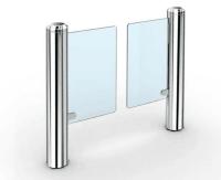 China Aluminum Alloy Office Security Speed Turnstile 1400mm Biometric Card Reader Gate for sale