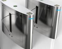 China RS232 Communication Flap Turnstile Gate Barrier 220V 550mm Passage Width for sale