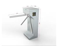 China Semi Automatic Tripod Turnstile Gate IP54 220V 550mm Passage Width SUS304 Stainless Steel for sale