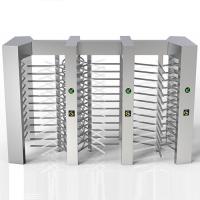 China Stainless Steel Full Height Turnstile Gate 70W RS485 Access Control 550mm Passage for sale