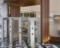 China Stainless Steel Full Height Turnstile Gate 70W RS485 Access Control 550mm Passage for sale