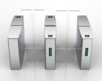 China Secure Electronic Turnstile Gates , Automatic Sliding Card Reader Turnstile for sale
