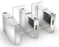 China Secure Electronic Turnstile Gates , Automatic Sliding Card Reader Turnstile for sale