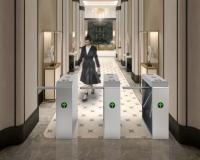 China IP54 Tripod Turnstile Gate 1200x280x980mm Stainless Steel RS232 for sale