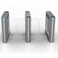 China Silver Security Swing Turnstile Gate 110V 220V RFID IC ID Card Reader Anti Tailgating Access Control for sale